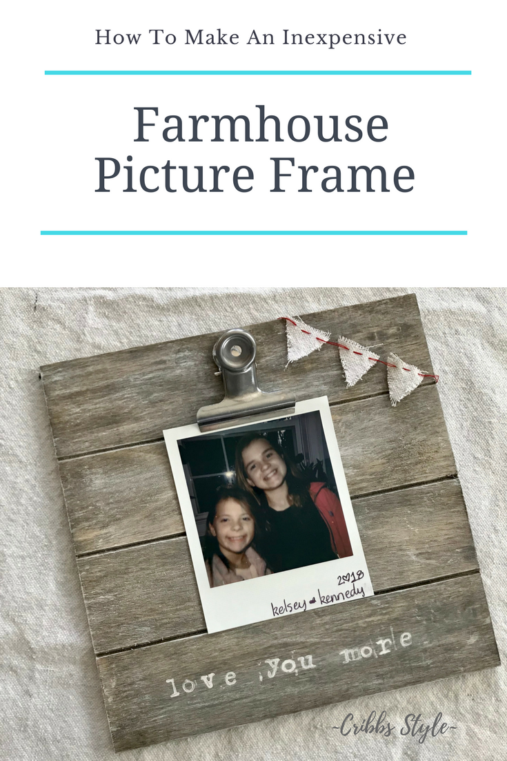 How to Make an Inexpensive Farmhouse Picture Frame - Cribbs Style
