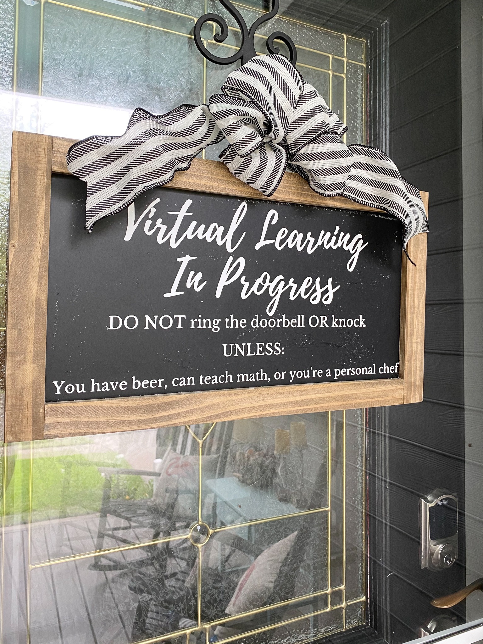 Virtual Home School Door Hanging - Cribbs Style