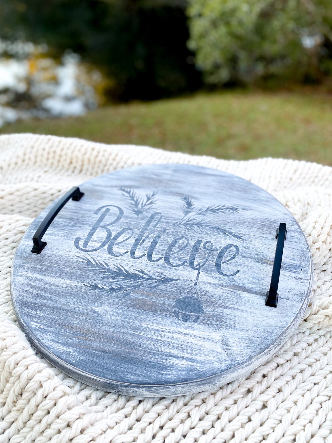 Homemade Holiday Gifts: Lazy Susan Tray with The Home Depot - Cribbs Style