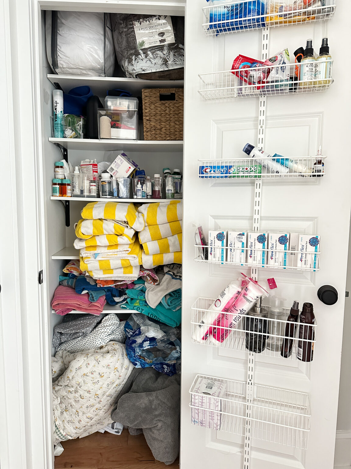 Easy Linen closet built in refresh - Cribbs Style